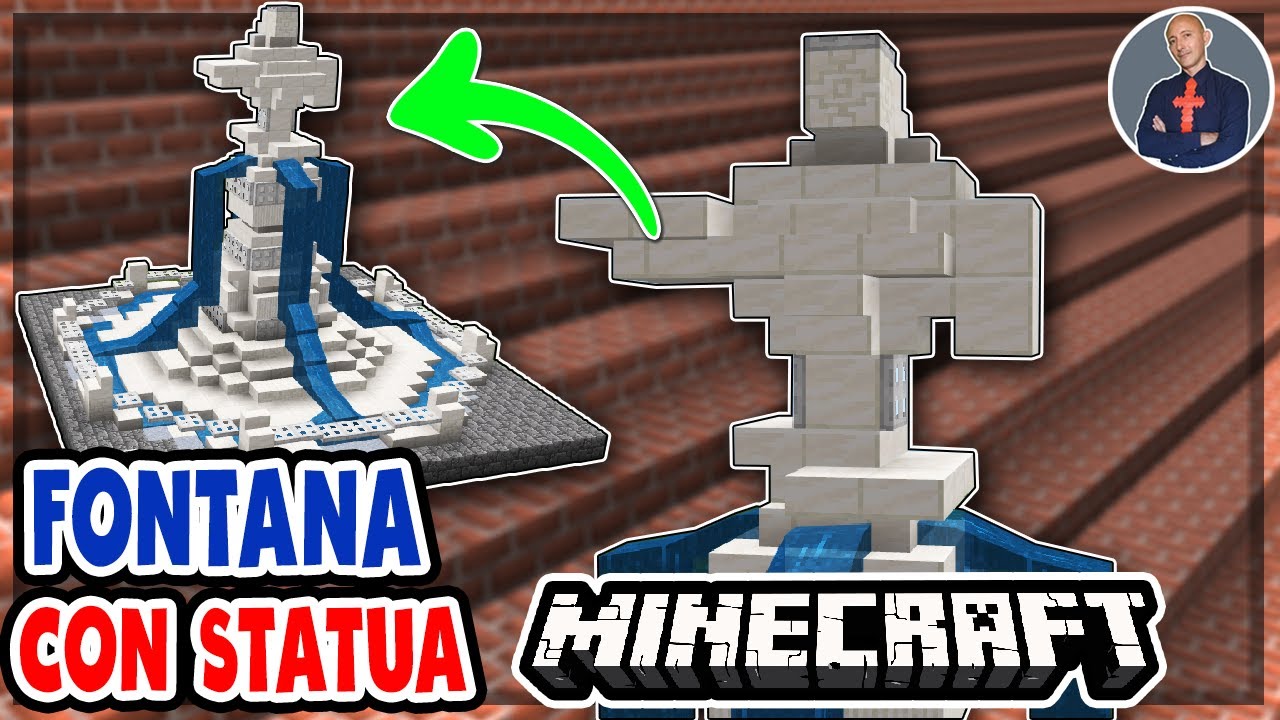 COME FARE UNA FONTANA CON STATUA SU MINECRAFT (BEDROCK PS4 PS5 PE XBOX ...