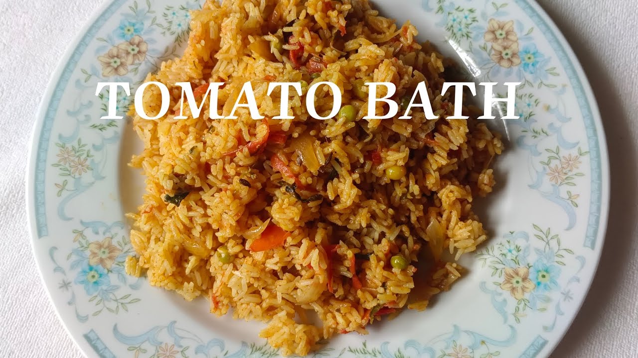 Tomato Bath recipe | Tomato pulao recipe|Tomato rice recipe - YouTube