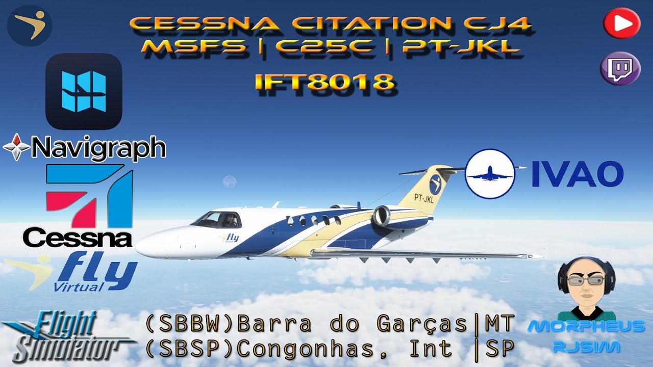 🛩️ MSFS | 🛫SBBW - 🛬SBSP - Cessna CJ4 | Navigraph Charts / IVAO ...