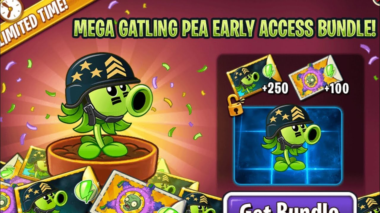 Plants vs. Zombies 2: Premium Plant Quest! Mega Gatling Pea (2023 ...