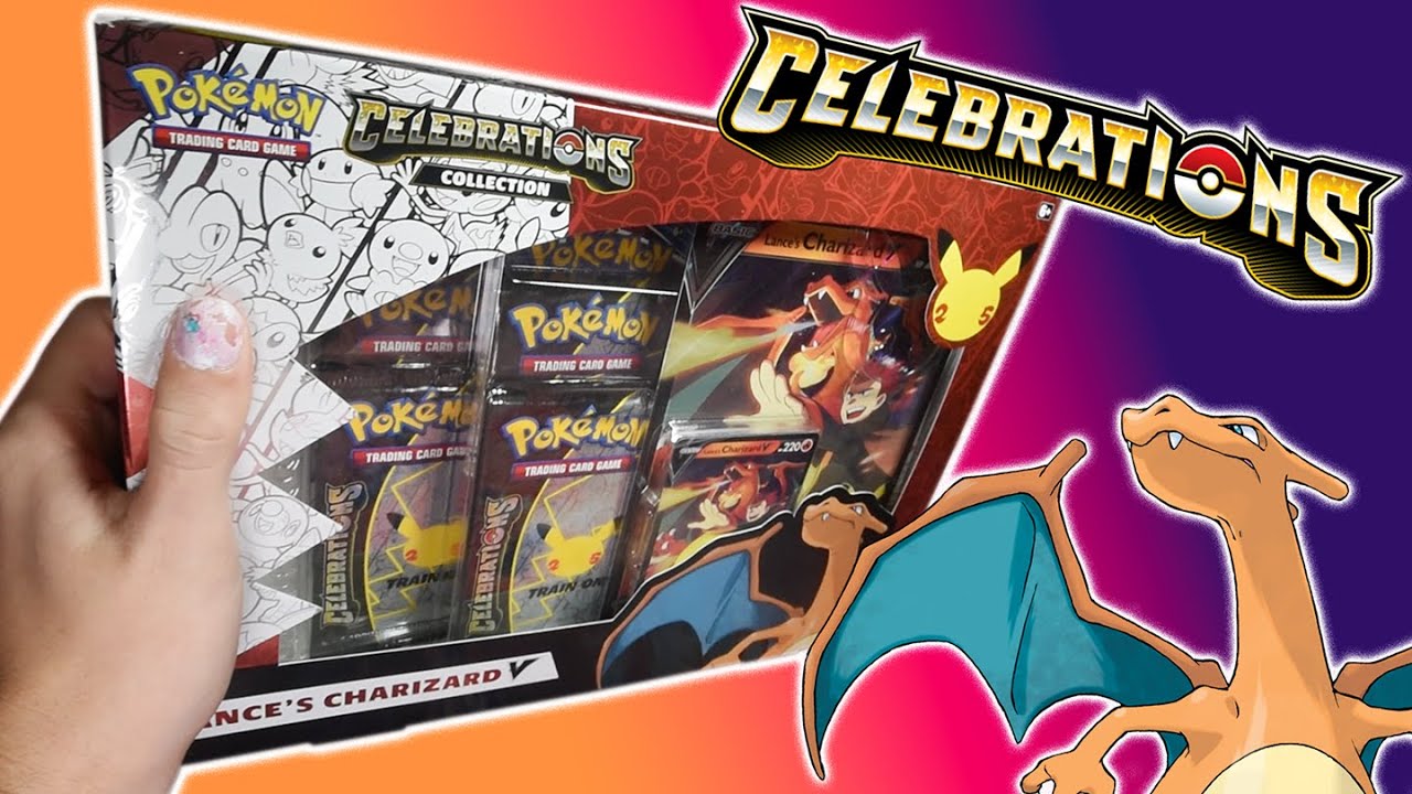Opening Lance's Charizard V Celebrations Box Again - YouTube