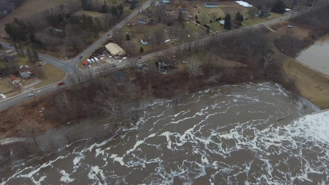 Berrien springs dam and shamrock park 2-21-18 - YouTube