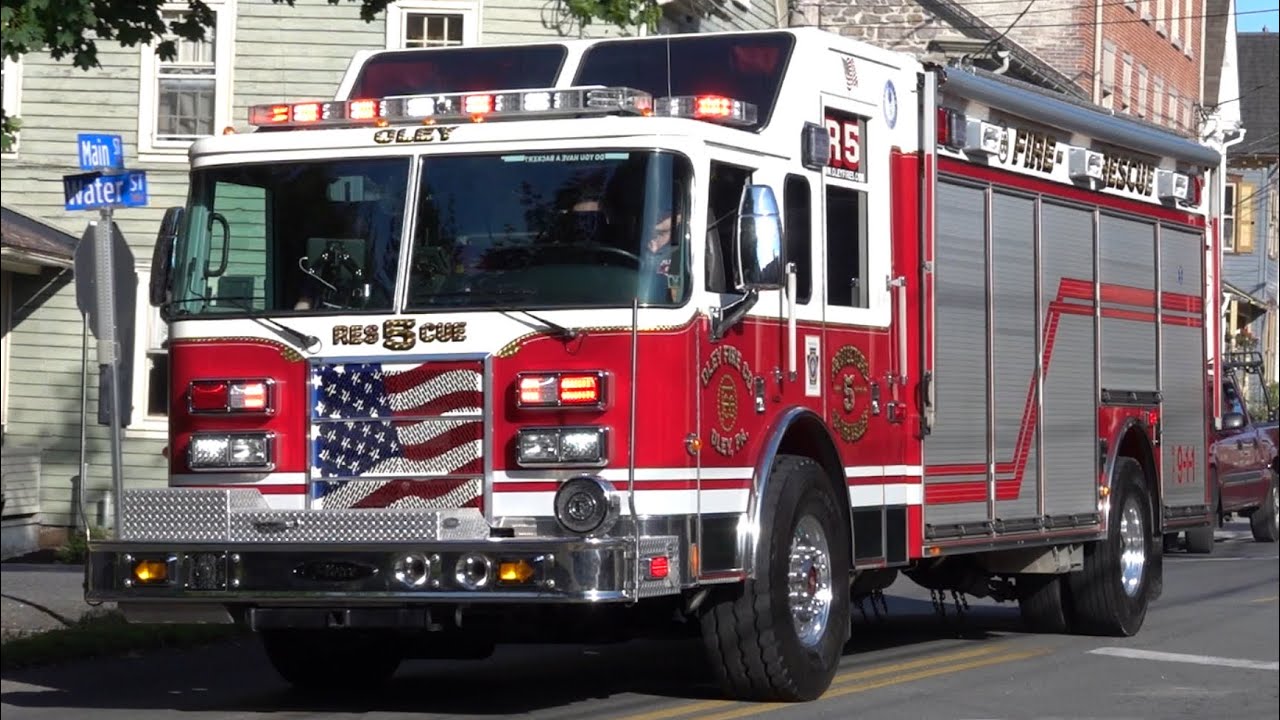 Oley Fire Company Rescue 5 Responding 5/31/24 - YouTube