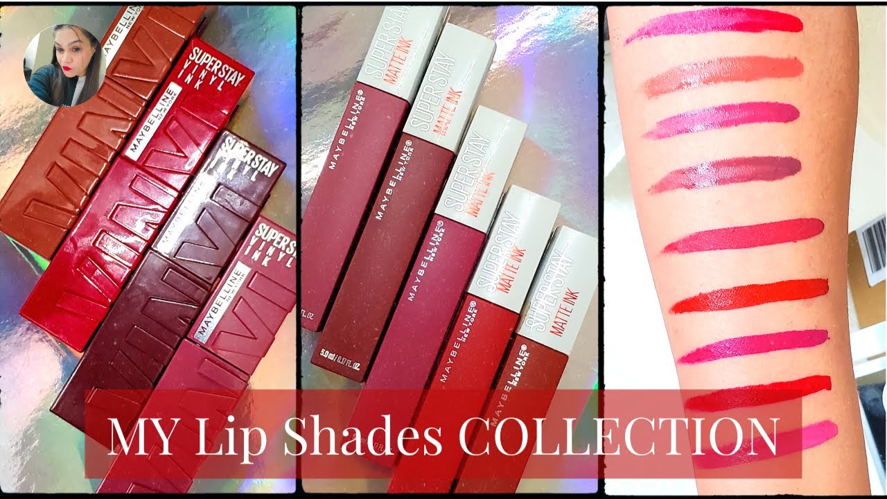 My Maybelline lipsticks collection || Maybelline Lipsticks & liquid ...