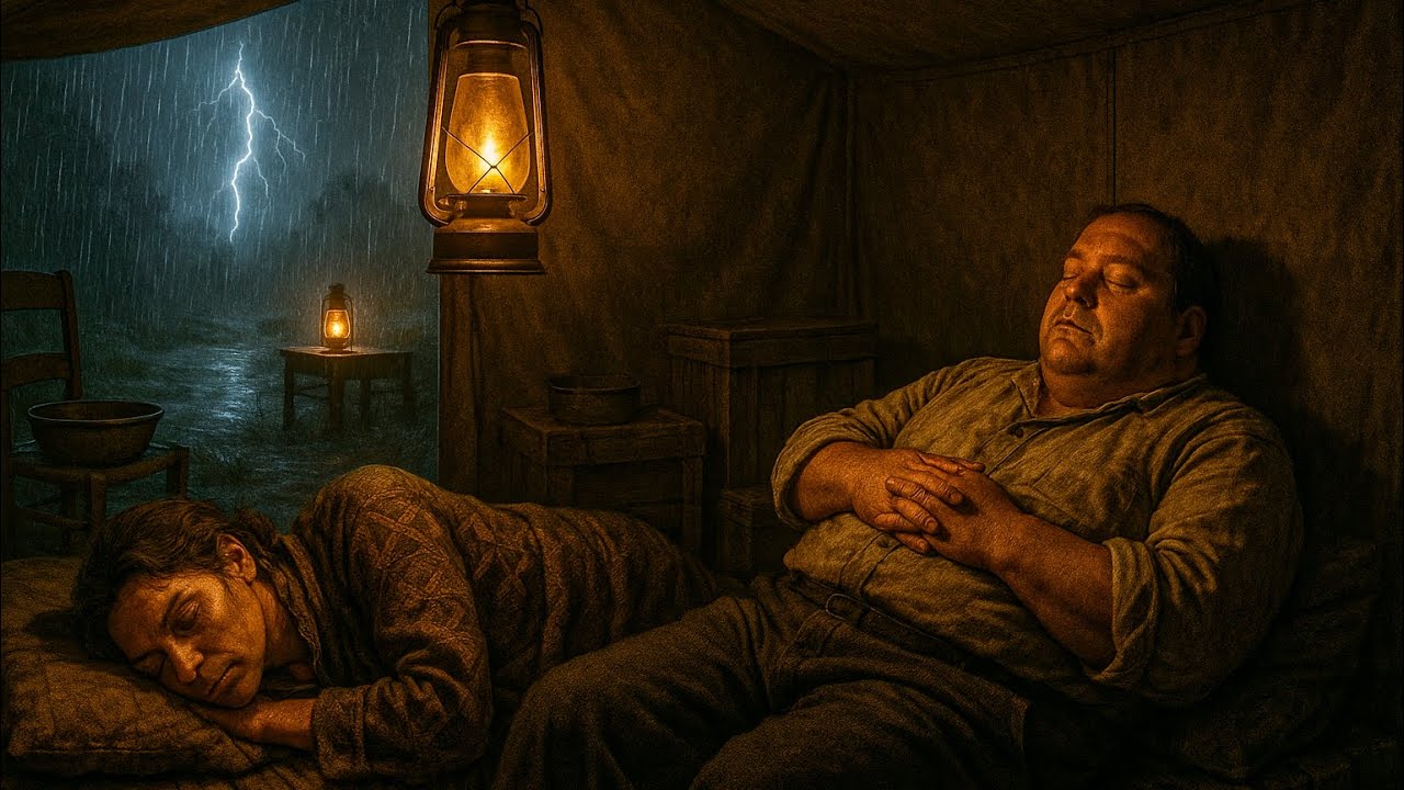 Sheltering in the Tent with Bray & Tammy Aberdeen at Night During Heavy ...
