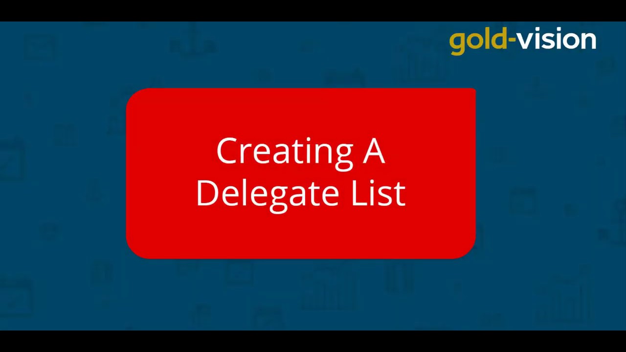 How to create a delegate list - YouTube