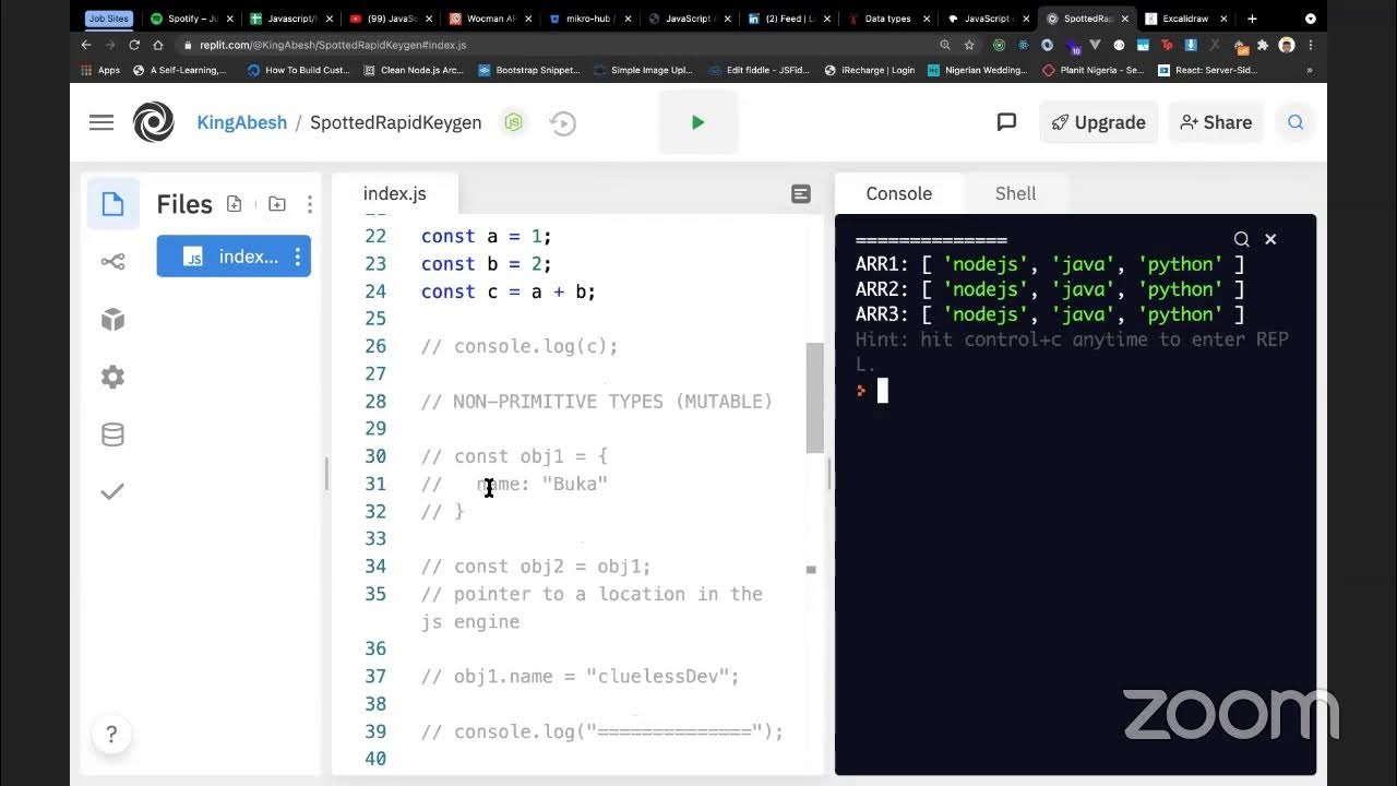 JavaScript: DataTypes, Primitive and Non-Primitive - YouTube