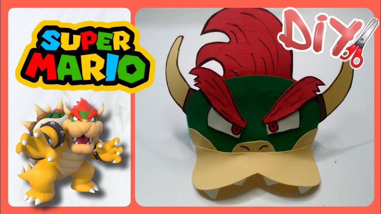 DIY: VISEIRA DO BOWSER DE EVA | SUPER MÁRIO | Inventa Ação - YouTube