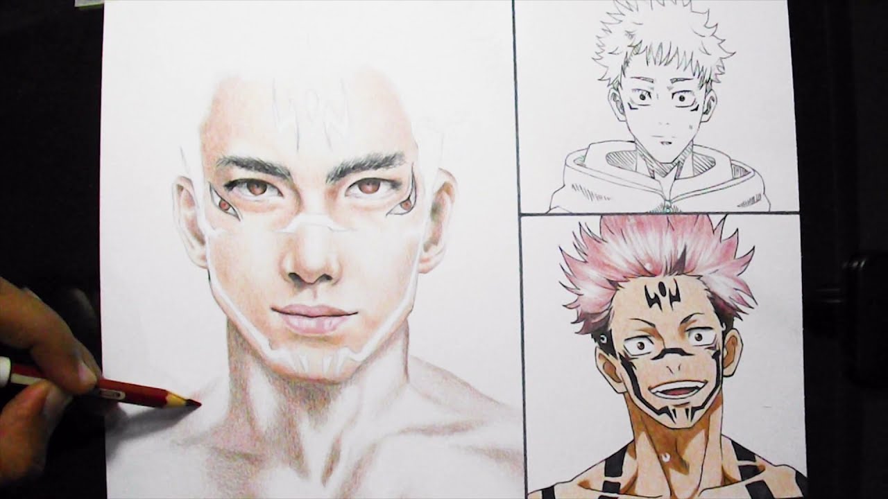 Drawing 3style [MANGA.ANIME.REALISTIC] itadori yuji.Ryomen Sukuna ...