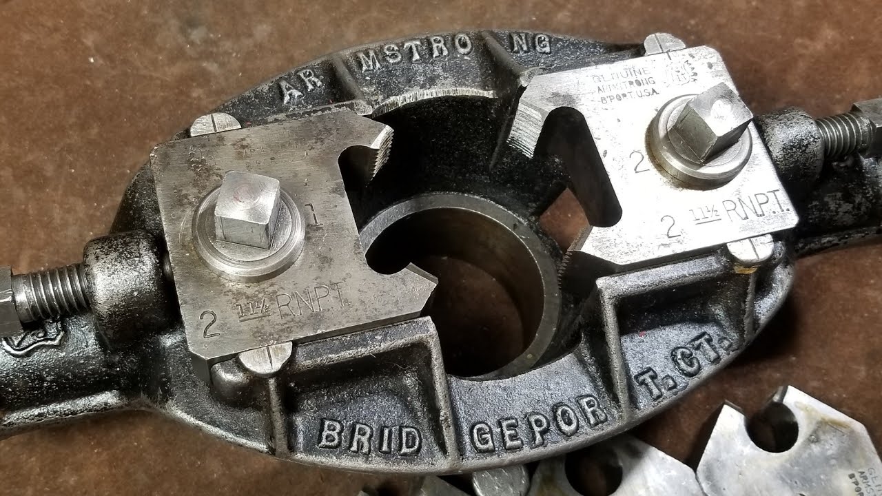 ArmStrong 2" Pipe Cutter Die Stock Review - YouTube