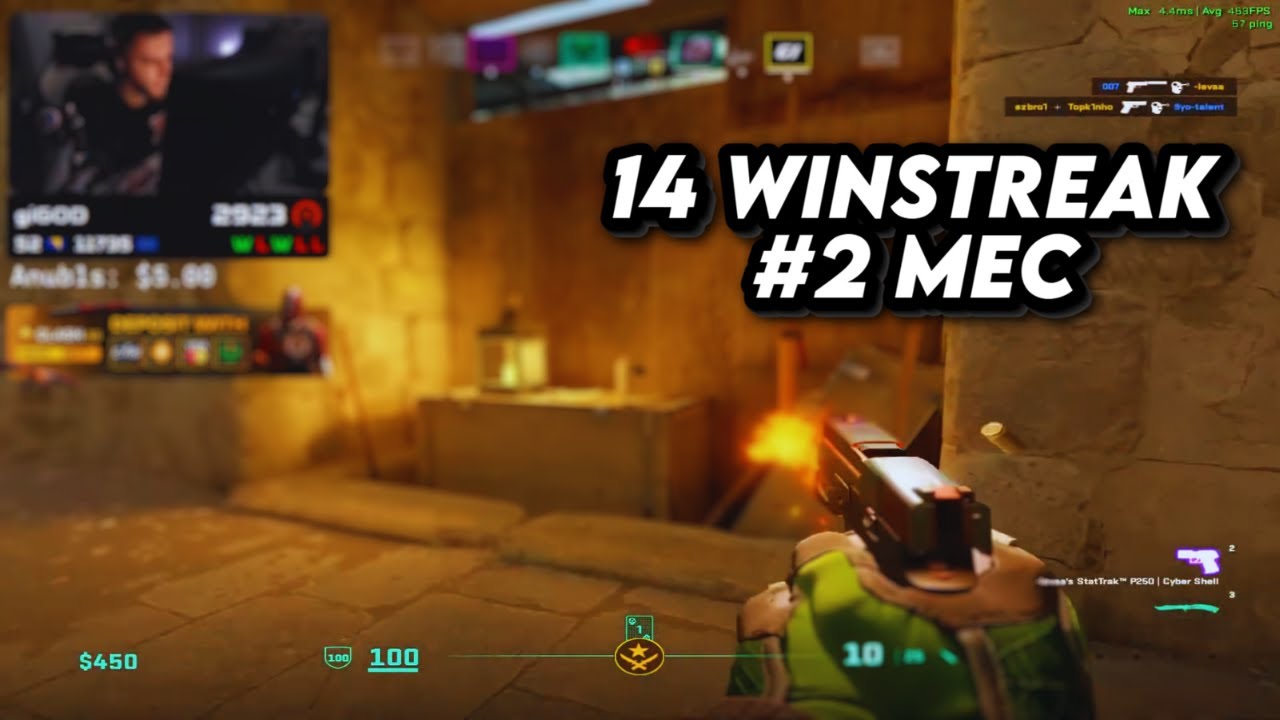 3261 FACEIT elo REKORD (14 winstreak) 2 meč - YouTube
