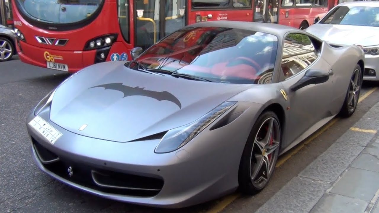 ARAB BATMOBILE - Ferrari 458 ACCELERATIONS in London!!! - YouTube