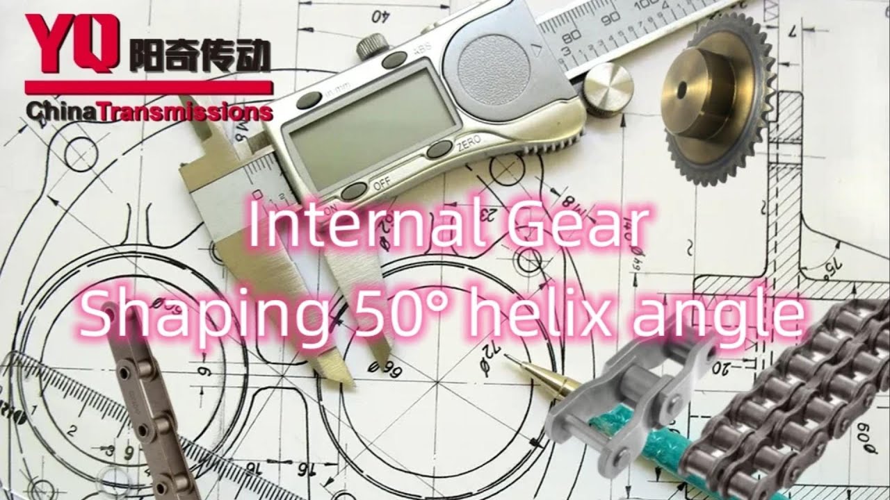 Internal Gear Shaping 50° helix angle - YouTube