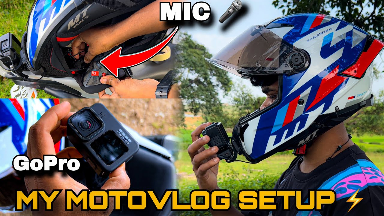 My motovlog setup ⚡️GoPro 9,Sony LV1 Mic with mic adapter 🚀 - YouTube