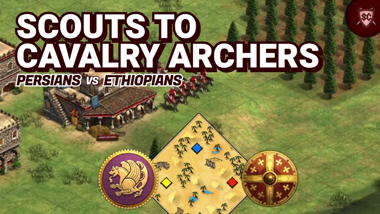 AoE2 DE | Scout to cavalry archer | Persians vs Ethiopians | Arabia ...