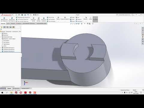 Solidworks Tutorial : Manivela Göbeği / Solidworks Lever Hub - YouTube