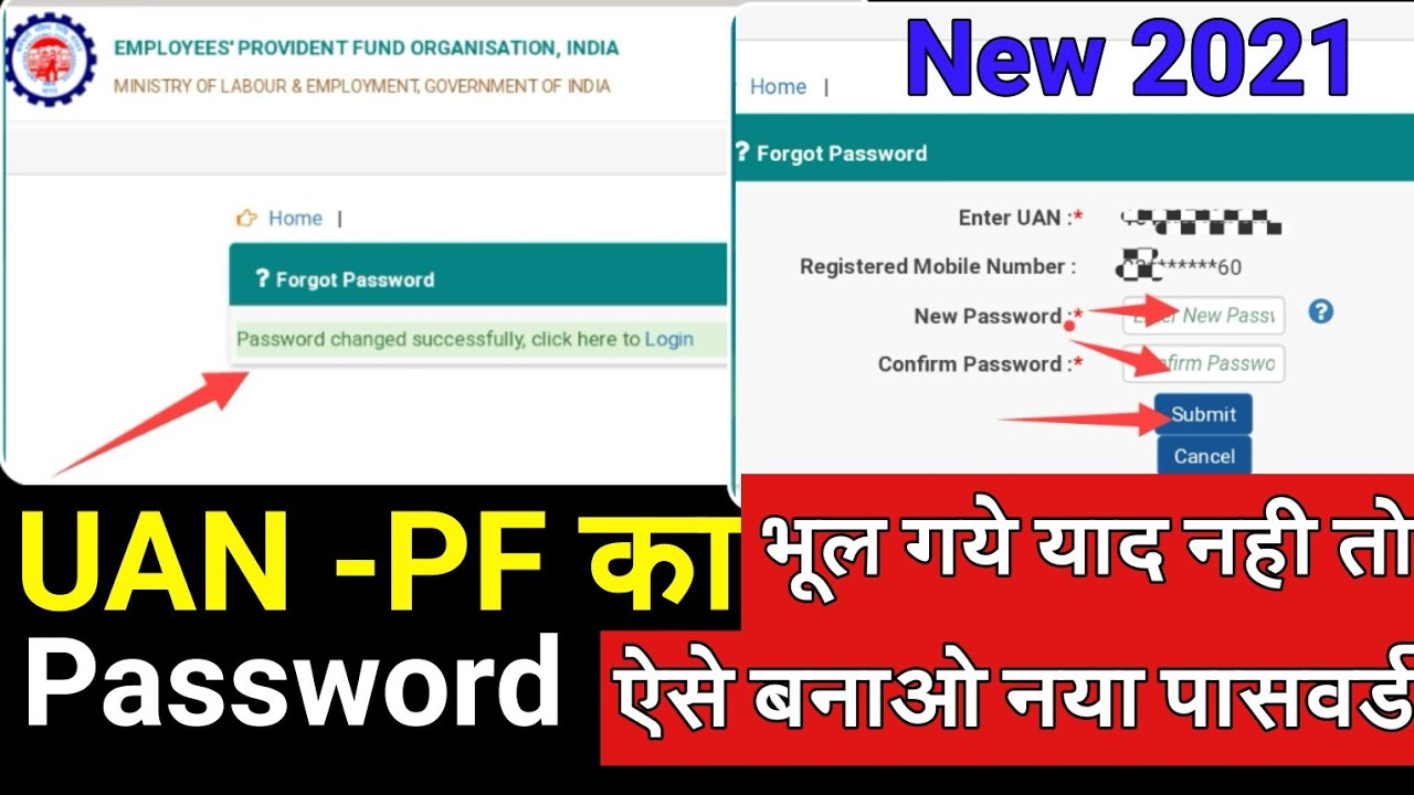 uan password kaise banaye new 2021 process | How to Create New password ...
