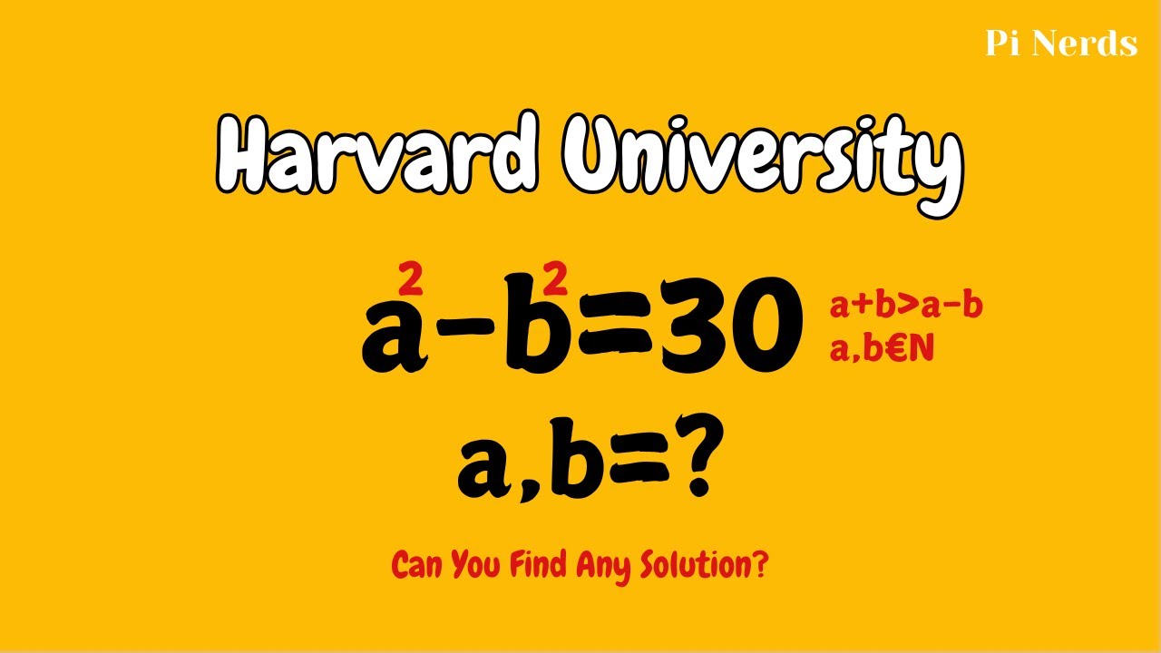 Harvard University | Can You Solve it? | Algebraic Problem ...