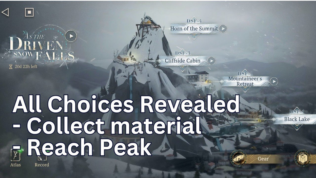 As The Driven Snow Falls Guide - All Choices Revealed for material ...