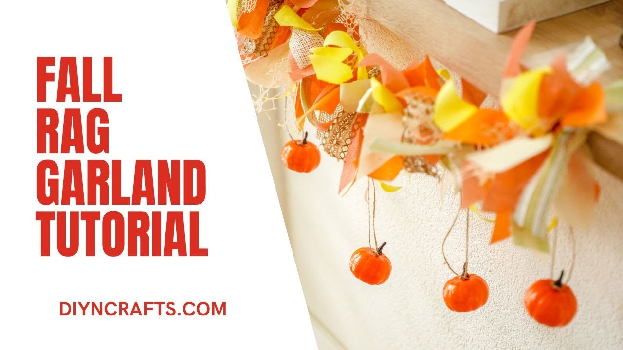 How to Make a Fall Rag Garland in Minutes - YouTube