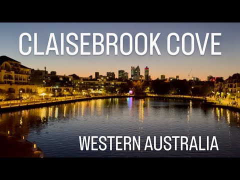 Perth skyline stuns from gold Claisebrook Cove waterfront - YouTube