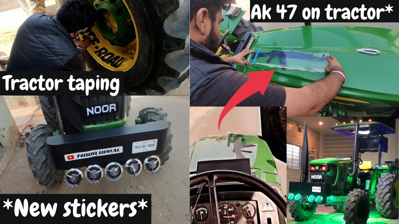 New stickers and new taping on tractor 🔥 - YouTube