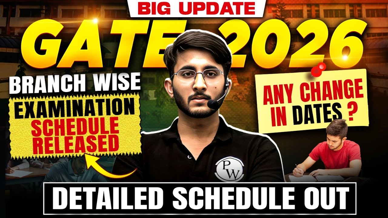 GATE 2026 - Branch Wise Paper Wise Exam Schedule Out | Any change in ...