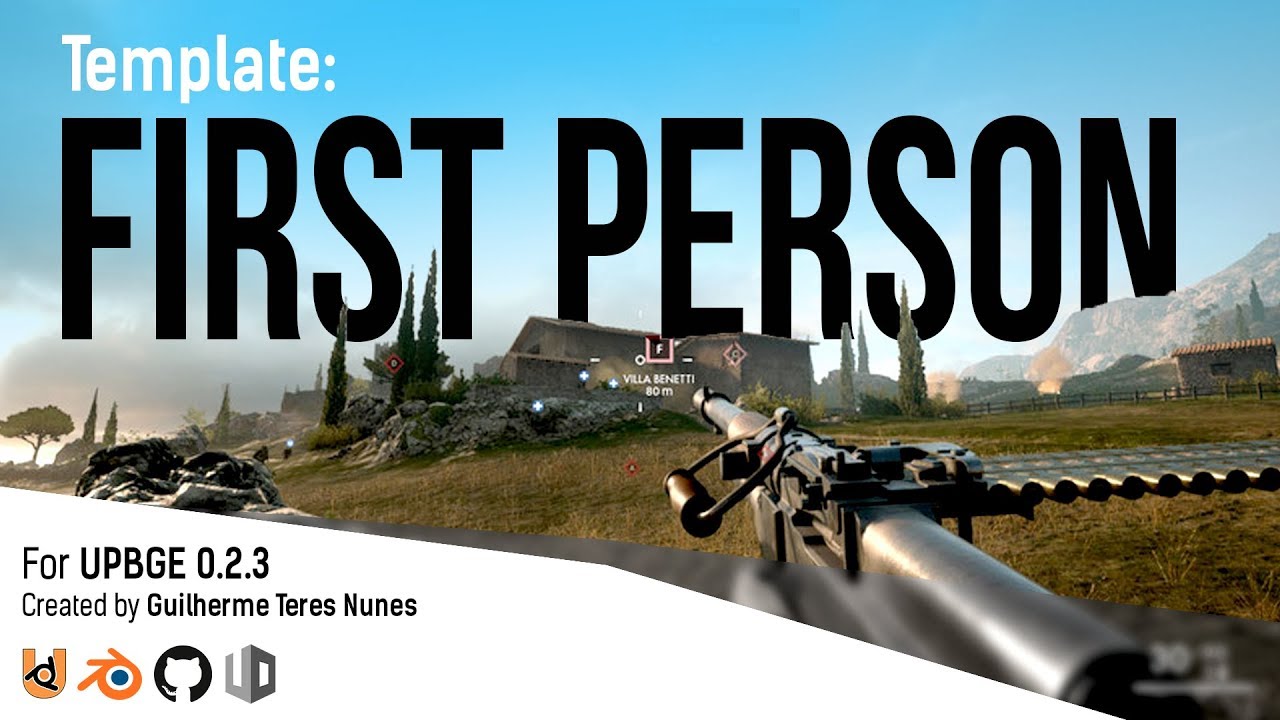 Template GRATUITO para Jogos em PRIMEIRA PESSOA | Blender Game (UPBGE) - YouTube