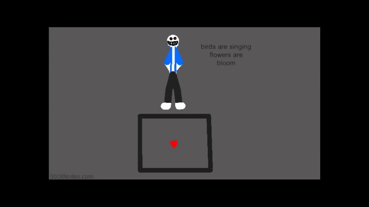 Undertale fighting sans animation stick nodes unfinished - YouTube