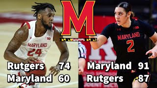 Maryland Lady Terps defeat Rutgers 91-87; Maryland Terps fall to the ...