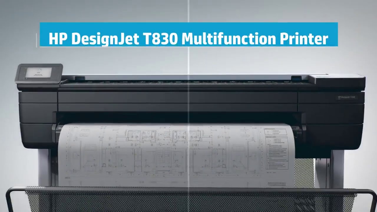 HP DesignJet T830, A1 A0 Printer Plotter, 3 in 1 Large Format Printer ...