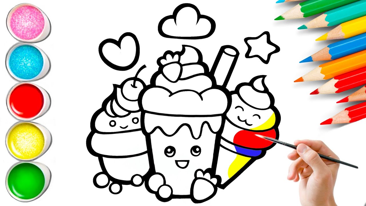 How to Draw a Super Cute Ice Cream’s– | Easy Drawing | Step by Step ...