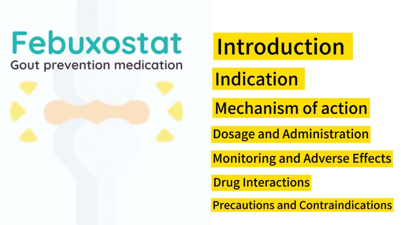 Febuxostat | Anti gout medication | How to treat gout | How to use ...