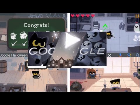 Google doodle ''Halloween game'' All Levels - YouTube