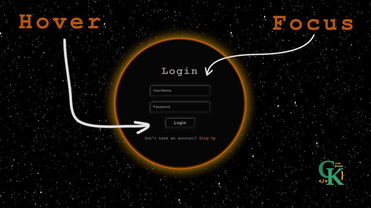 Master the Stars: Build an Amazing Cosmic Login Form with HTML and CSS ...
