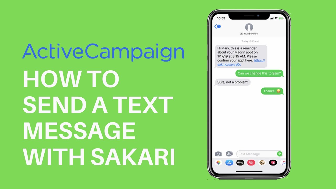 How to Send a Text Message in ActiveCampaign with Sakari SMS - YouTube
