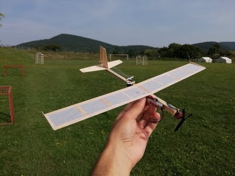 Lightweight balsa RC airplane model - YouTube