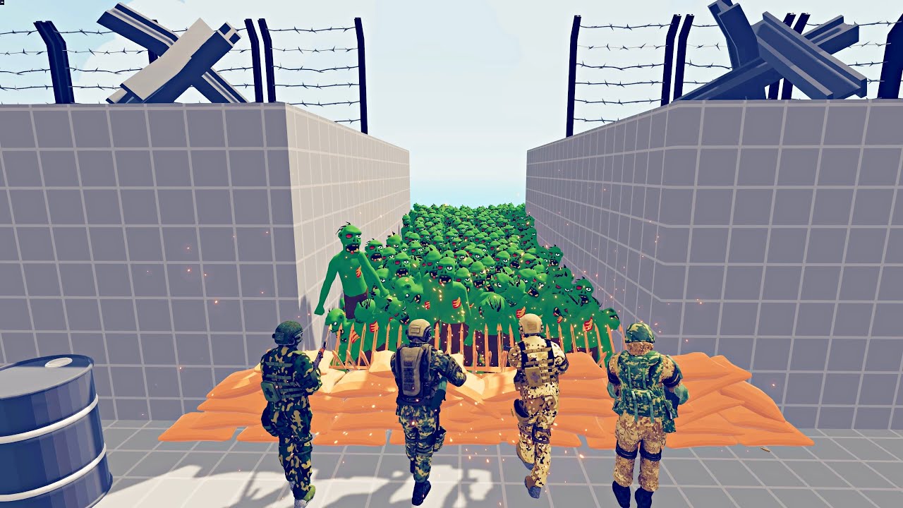 Army vs Zombie 300 Units - TABS 4K 60FPS - YouTube