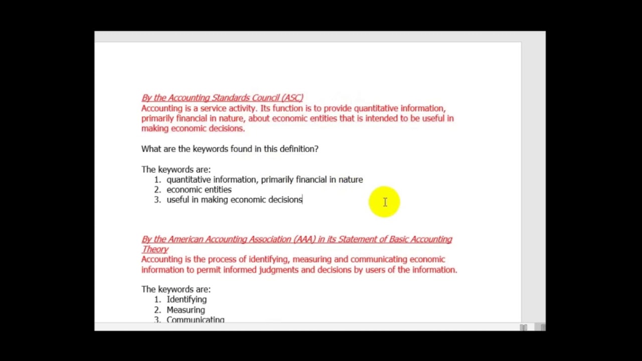 acctg defined part 3 - YouTube