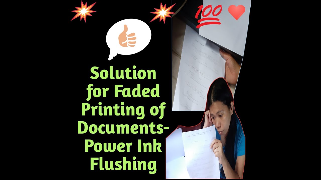 Solution for Faded Printing of Documents- Power Ink Flushing - YouTube