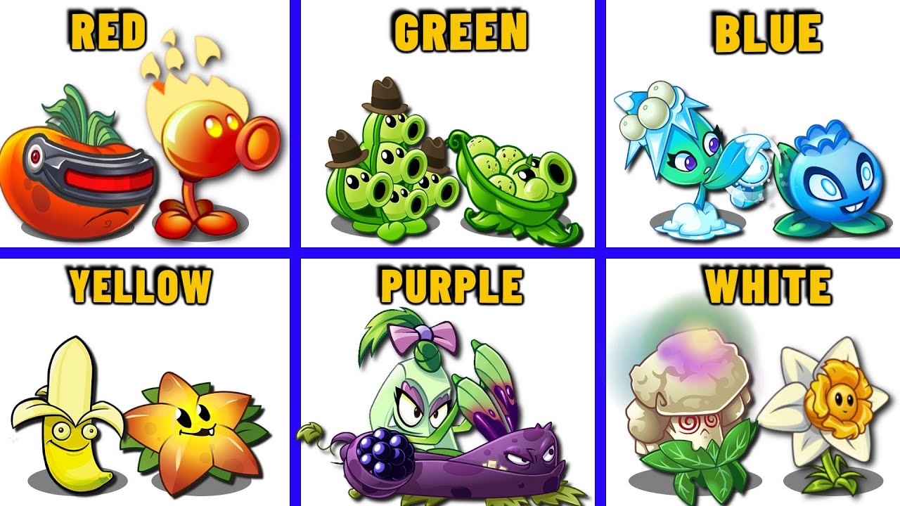 PVZ 2 - 6 Pair Color Plants vs Team Zombies - Which Team Plant 's Best ...