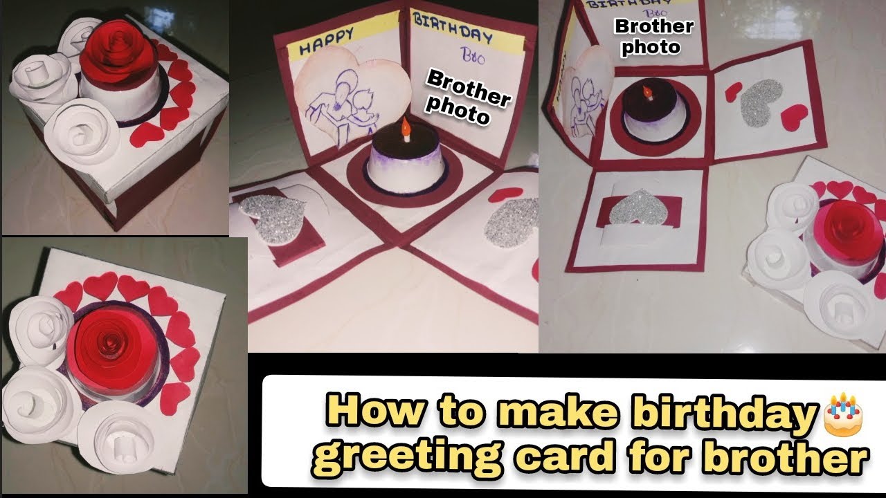 How to make birthday🎂greeting card for brother|DIY birthday card|# ...