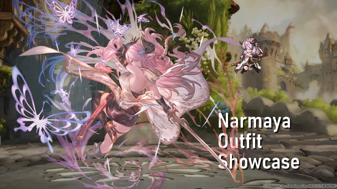 Narmaya Daily Outfit - Revolving Butterfly Stance GBF Animation ...