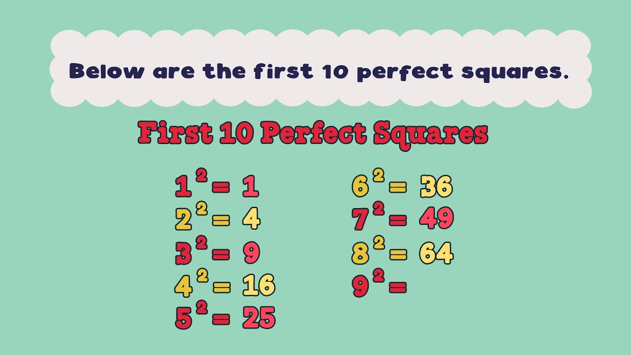 What is a perfect square? - YouTube