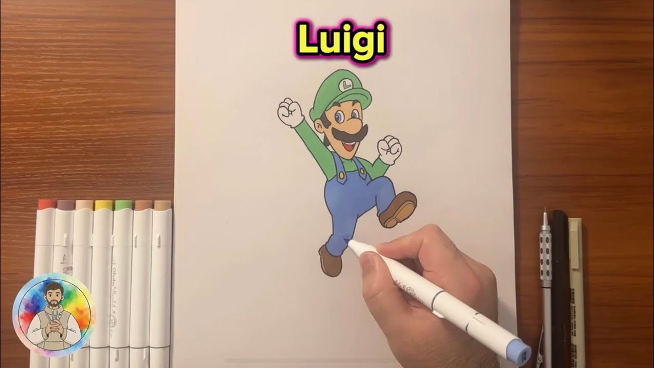 How to draw Luigi | Super Mario Game - YouTube