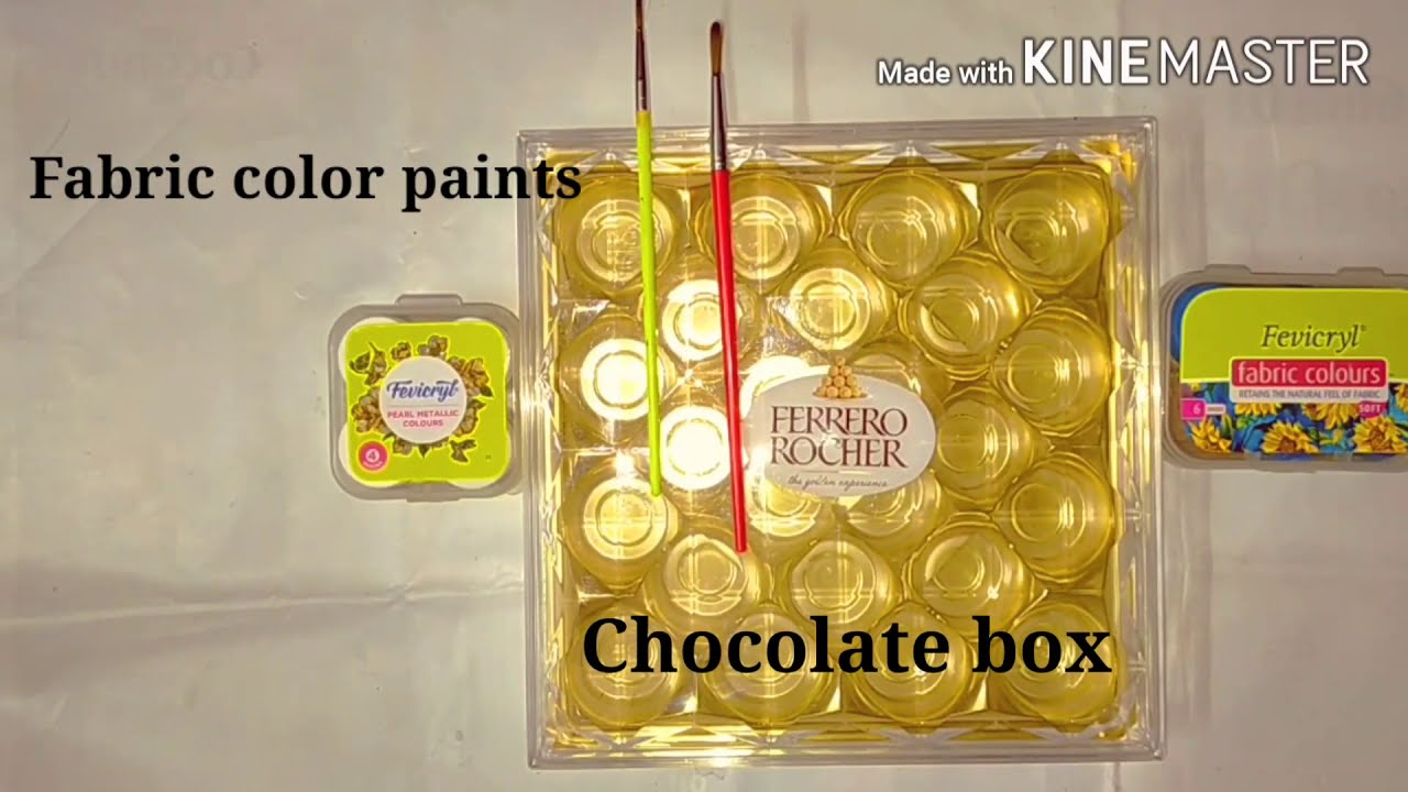 Crafts ideas with Ferrero rocher box |Wall decor with Empty chocolate ...