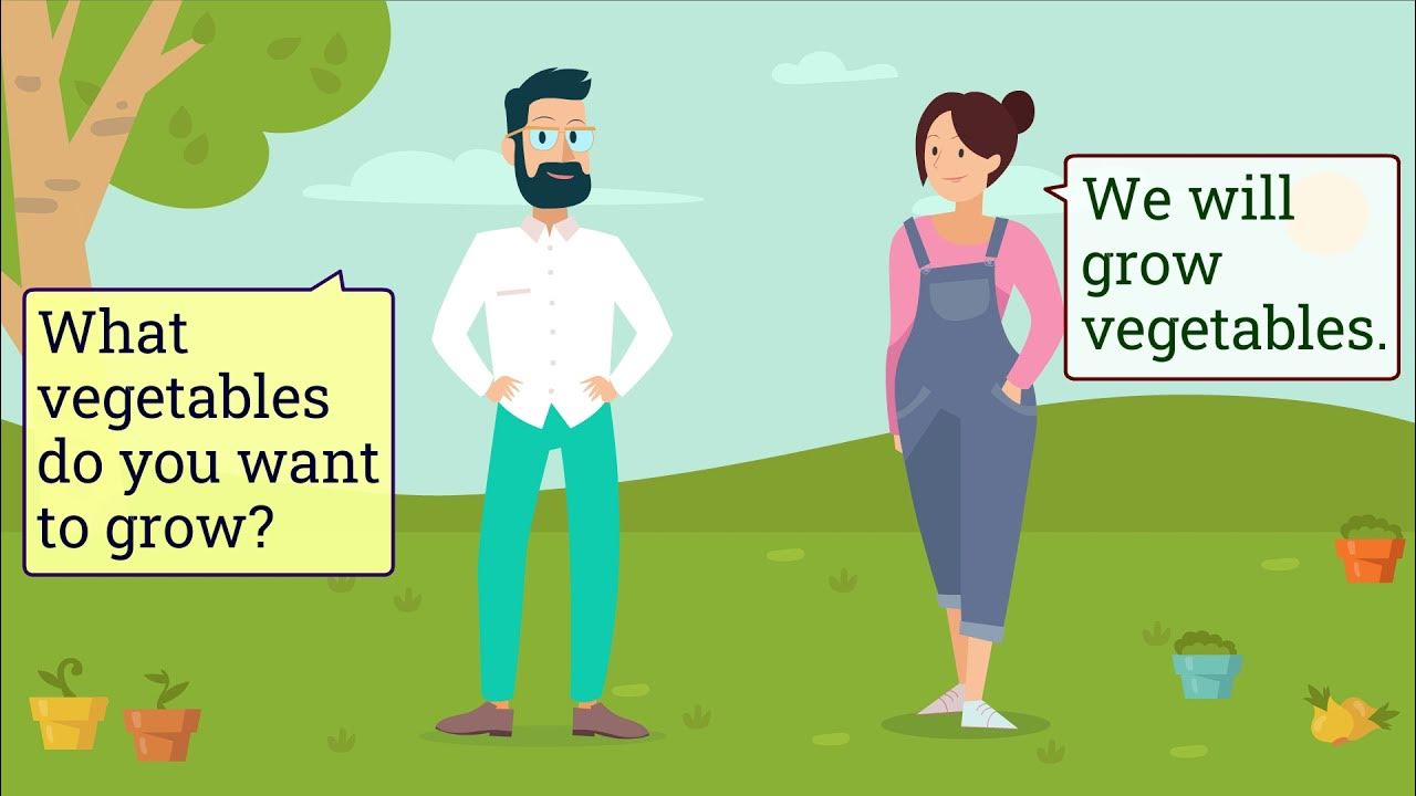 Planting trees in the garden | English Conversation - YouTube