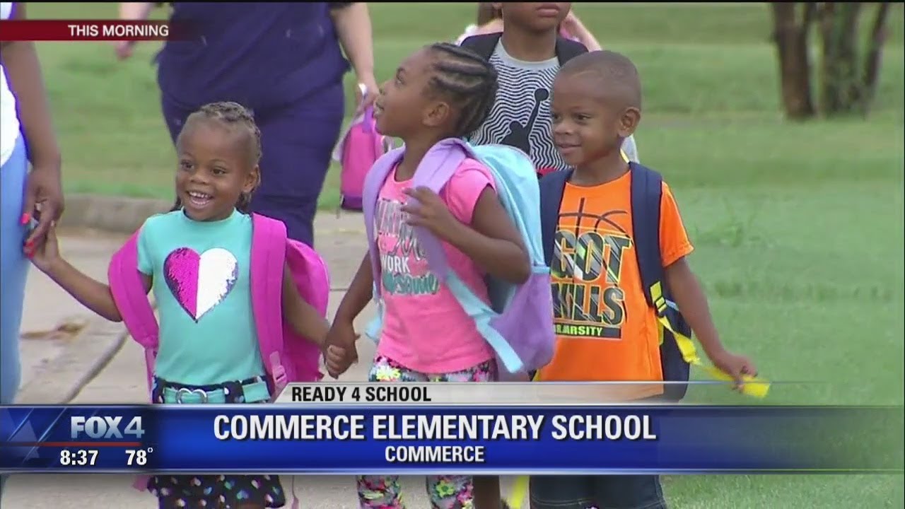 Students in Commerce return to school - YouTube