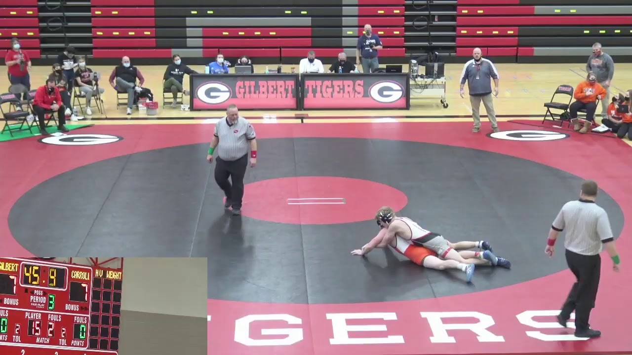 Gilbert Wrestling vs Carroll - YouTube
