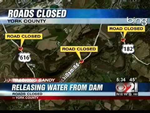 Indian Rock Dam flooding - YouTube